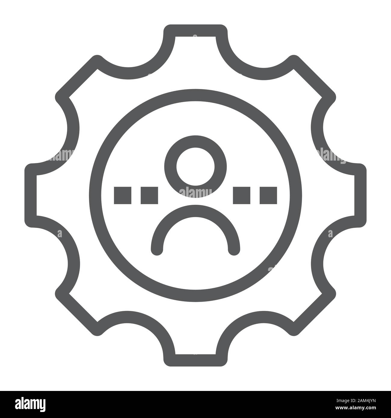 Skill line icon, business and human, leadership sign, vector graphics ...
