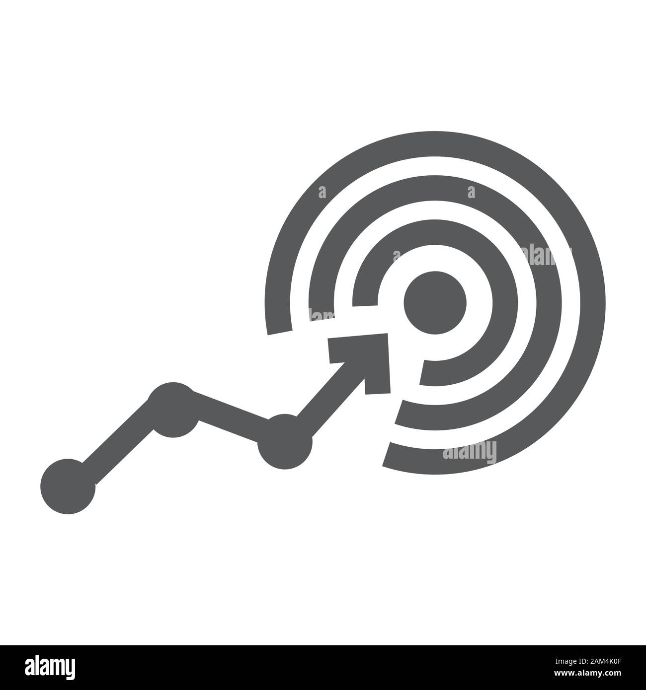 Goal glyph icon, business and success, aim sign, vector graphics, a ...
