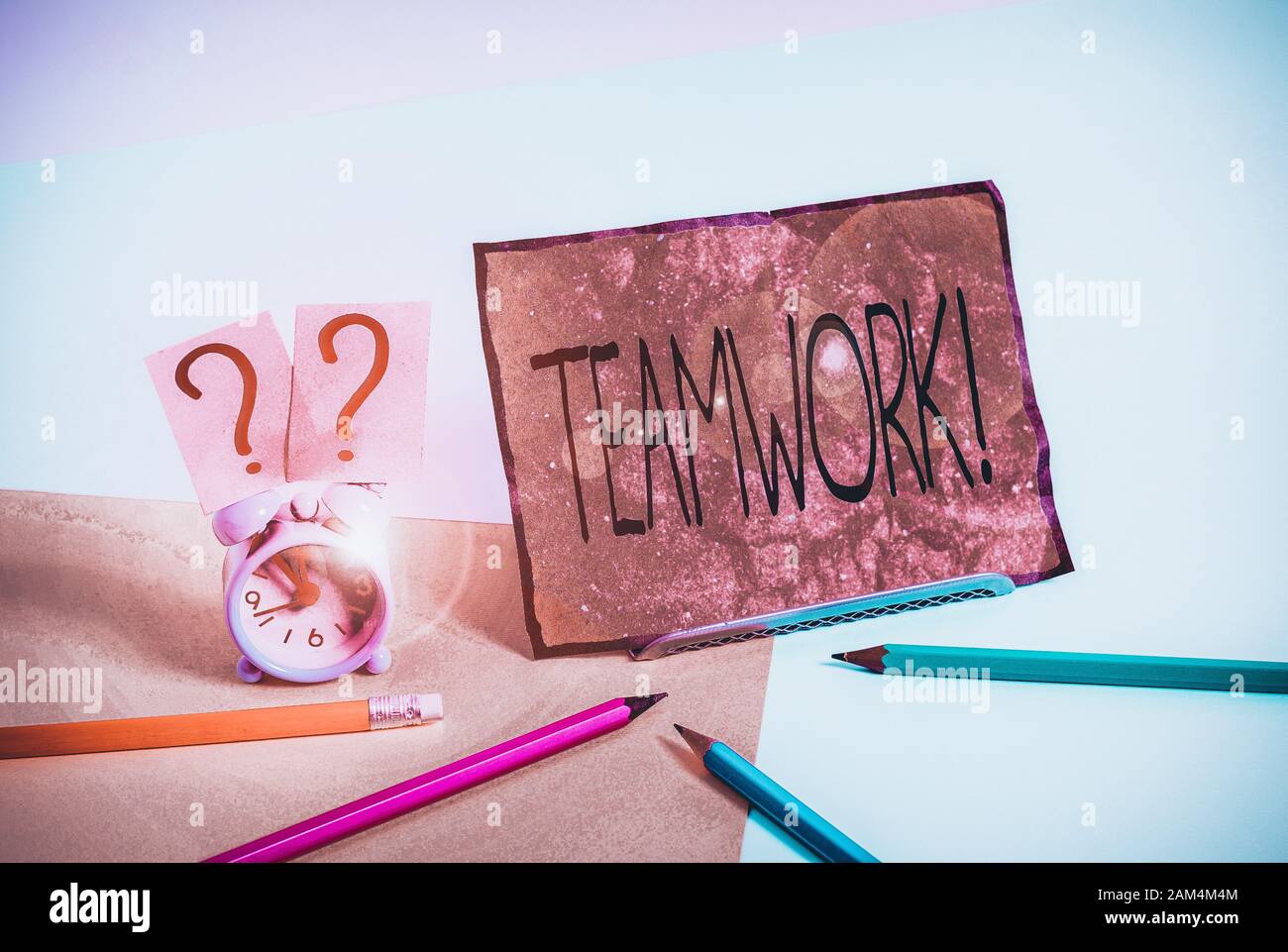 Writing note showing Teamwork. Business concept for combined action of ...