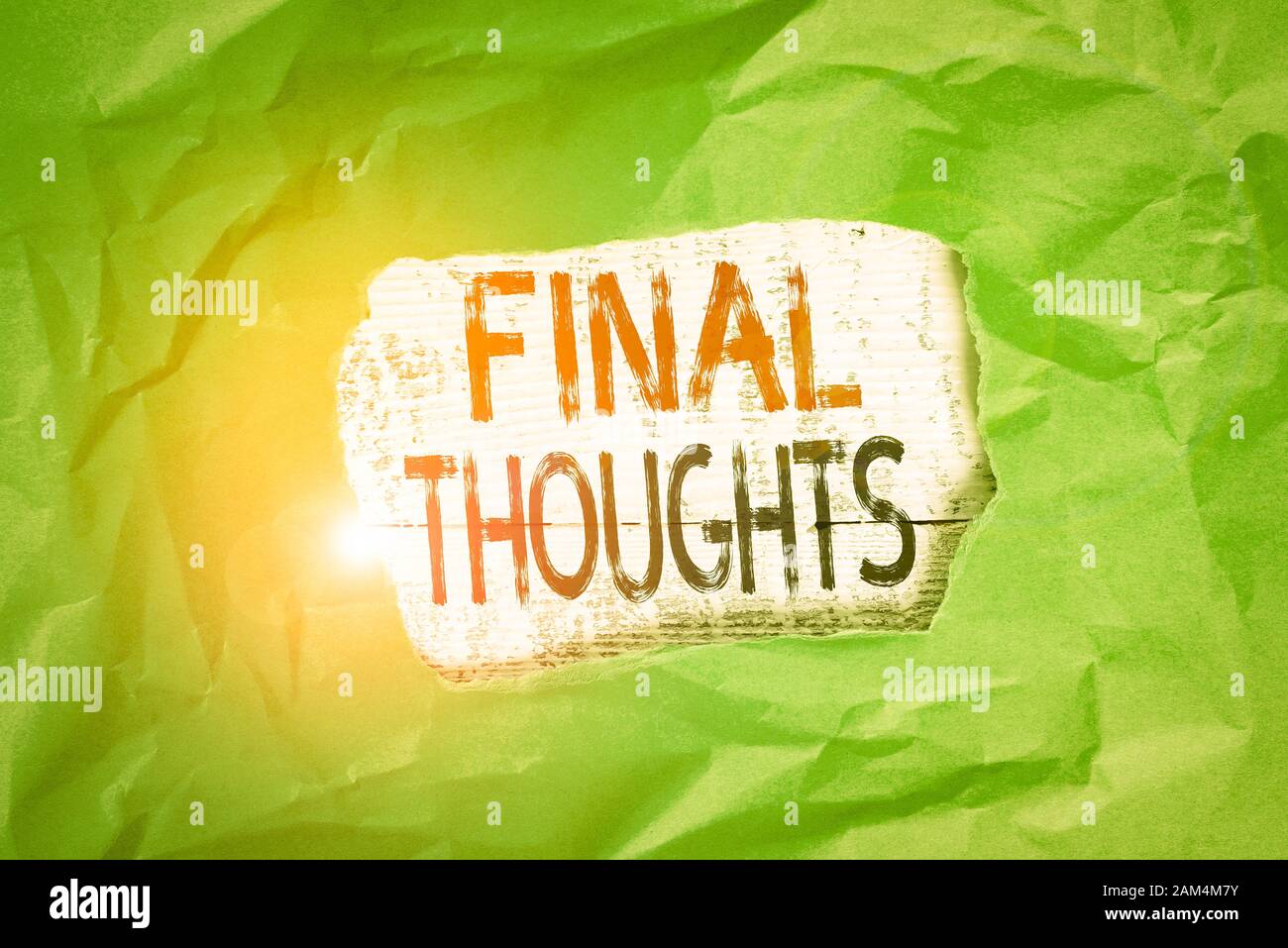 Conceptual hand writing showing Final Thoughts. Concept meaning the ...