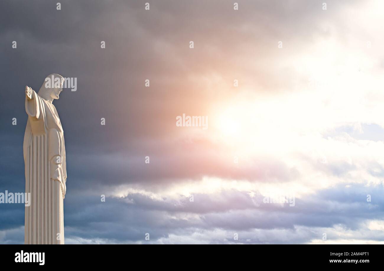 statue of Jesus Christ at Sunset, Truskavec, Ukraine Stock Photo - Alamy