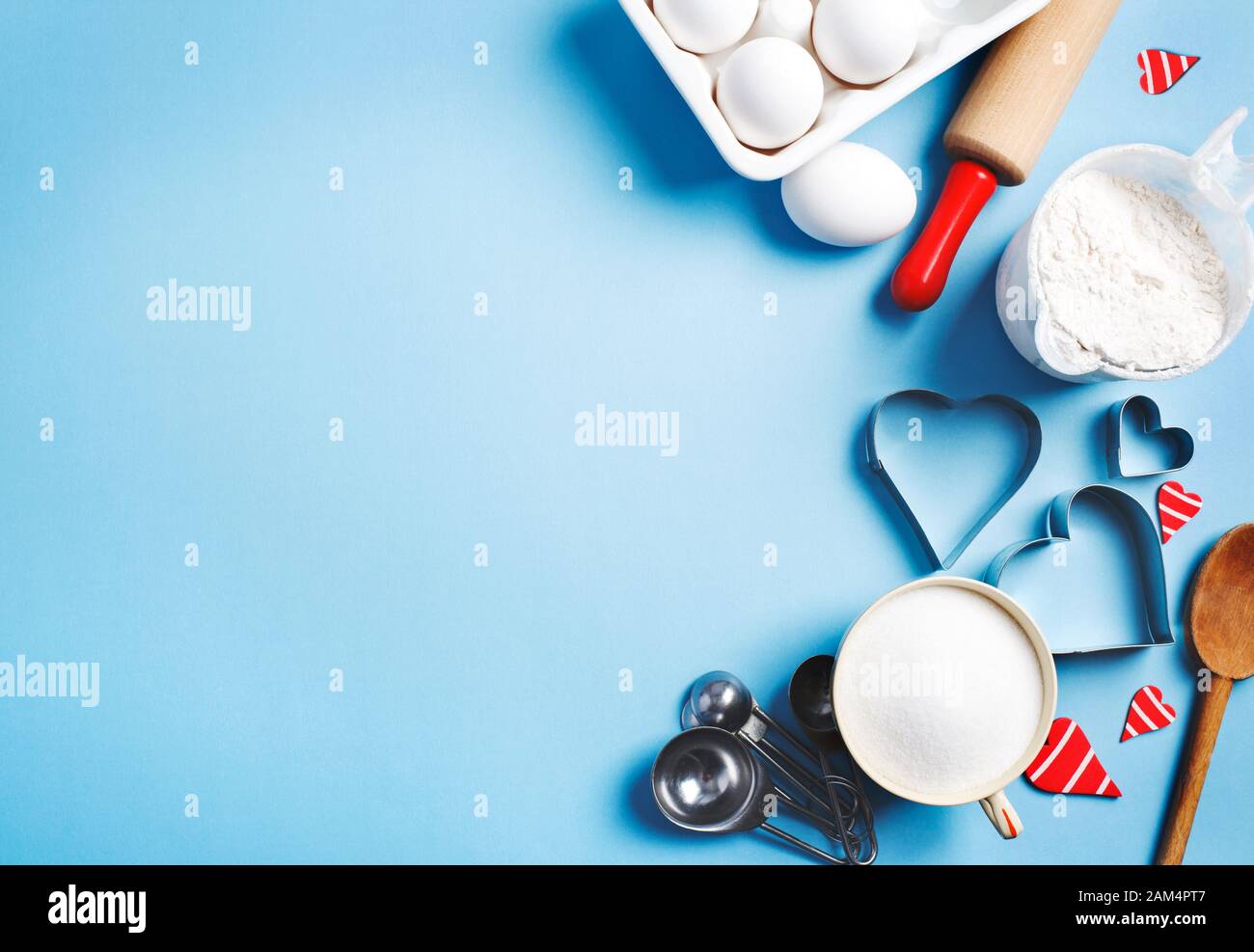 Baking background frame. Preparation for Valentines Day baking ...