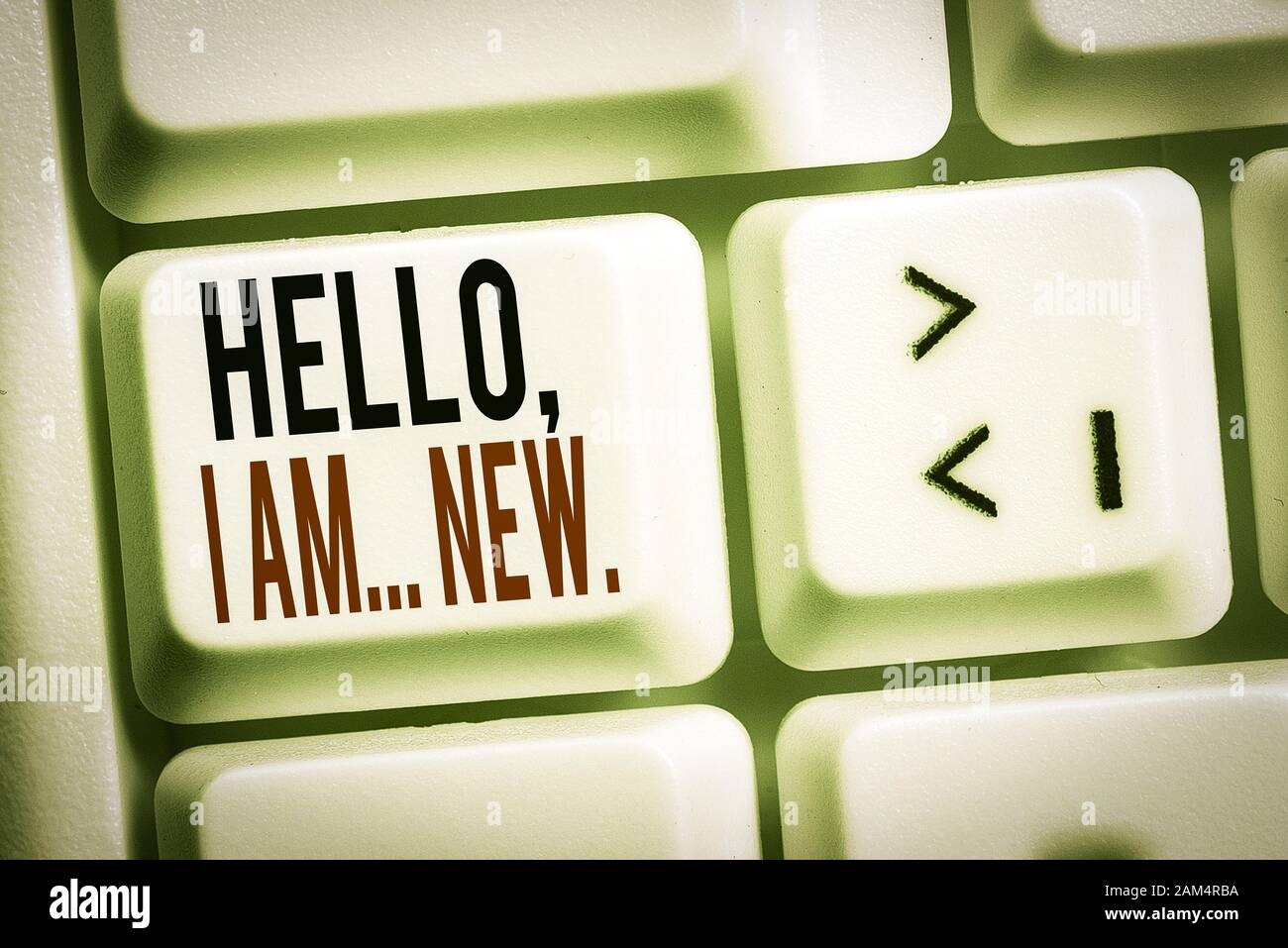 Handwriting text Hello I Am New. Conceptual photo introducing oneself ...