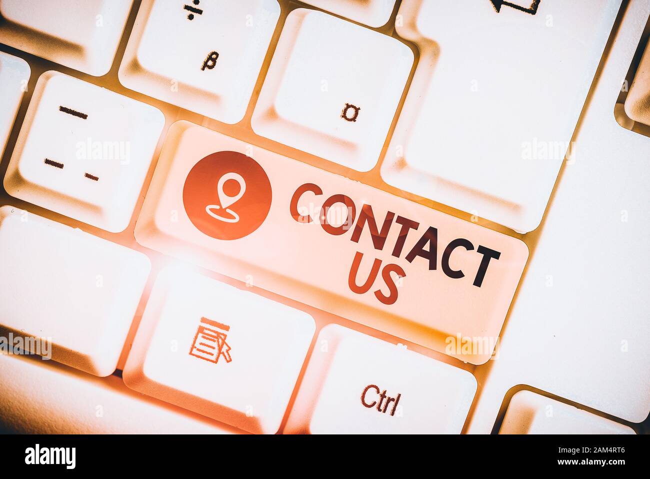 Text sign showing Contact Us. Business photo text Term used to describe ...