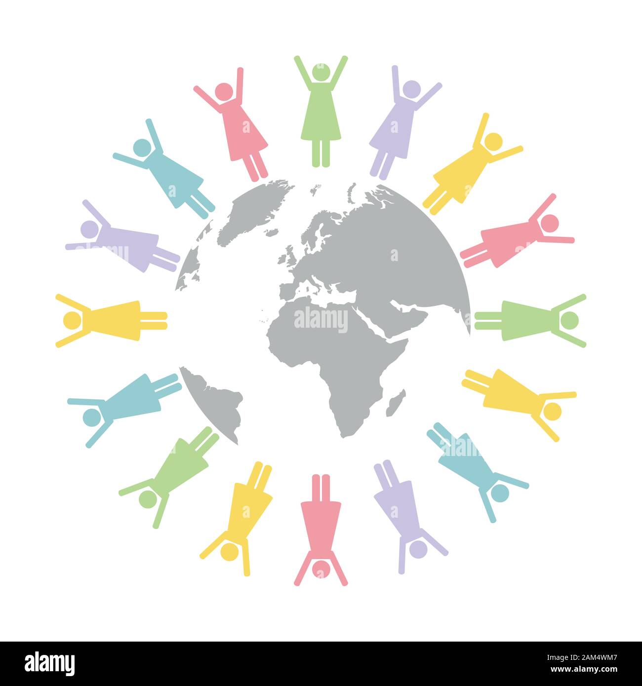 Group of women with colors Stock Vector Images - Alamy