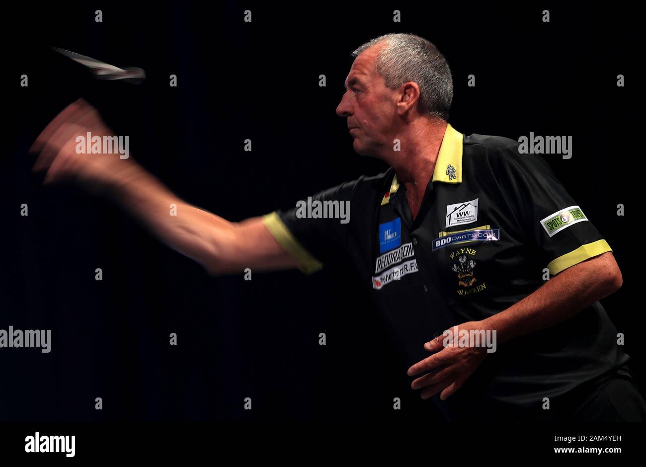 Wayne Warren in action during day eight of the BDO World Professional ...