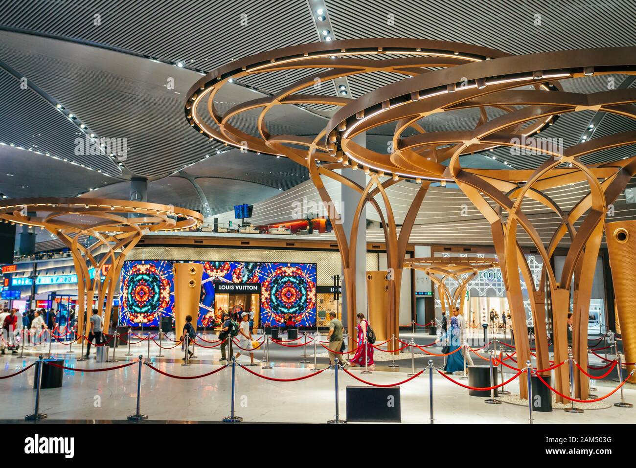 ISTANBUL,TURKEY,AUGUST 02, 2019: Interior view of the Istanbul new ...