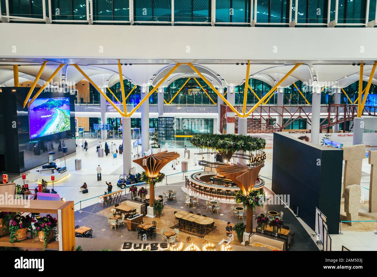 ISTANBUL,TURKEY,AUGUST 02, 2019: Interior view of the Istanbul new ...