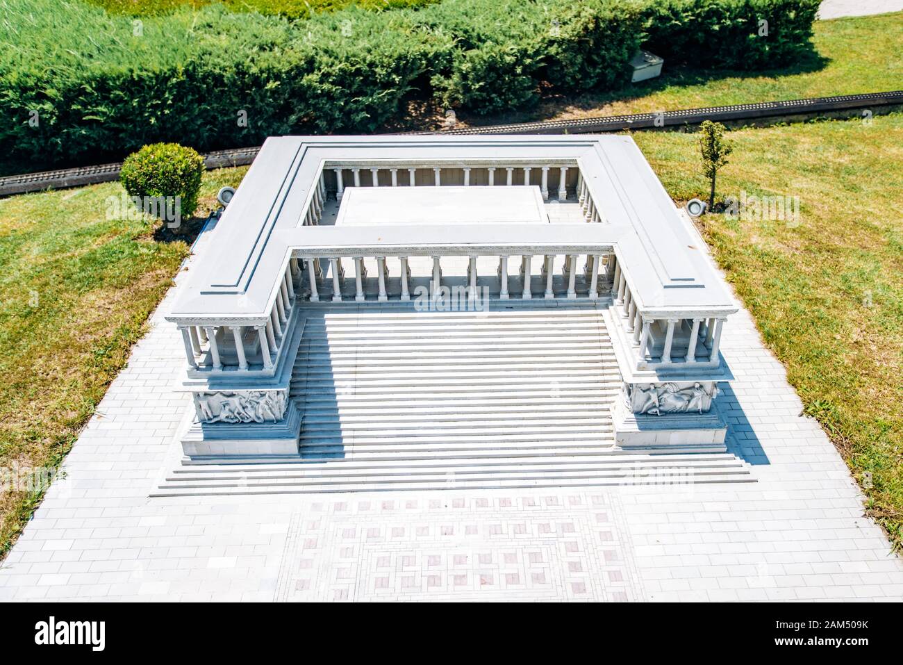 Istanbul, Turkey - July 12, 2017: the reduced copy of the Zeus Altar at ...
