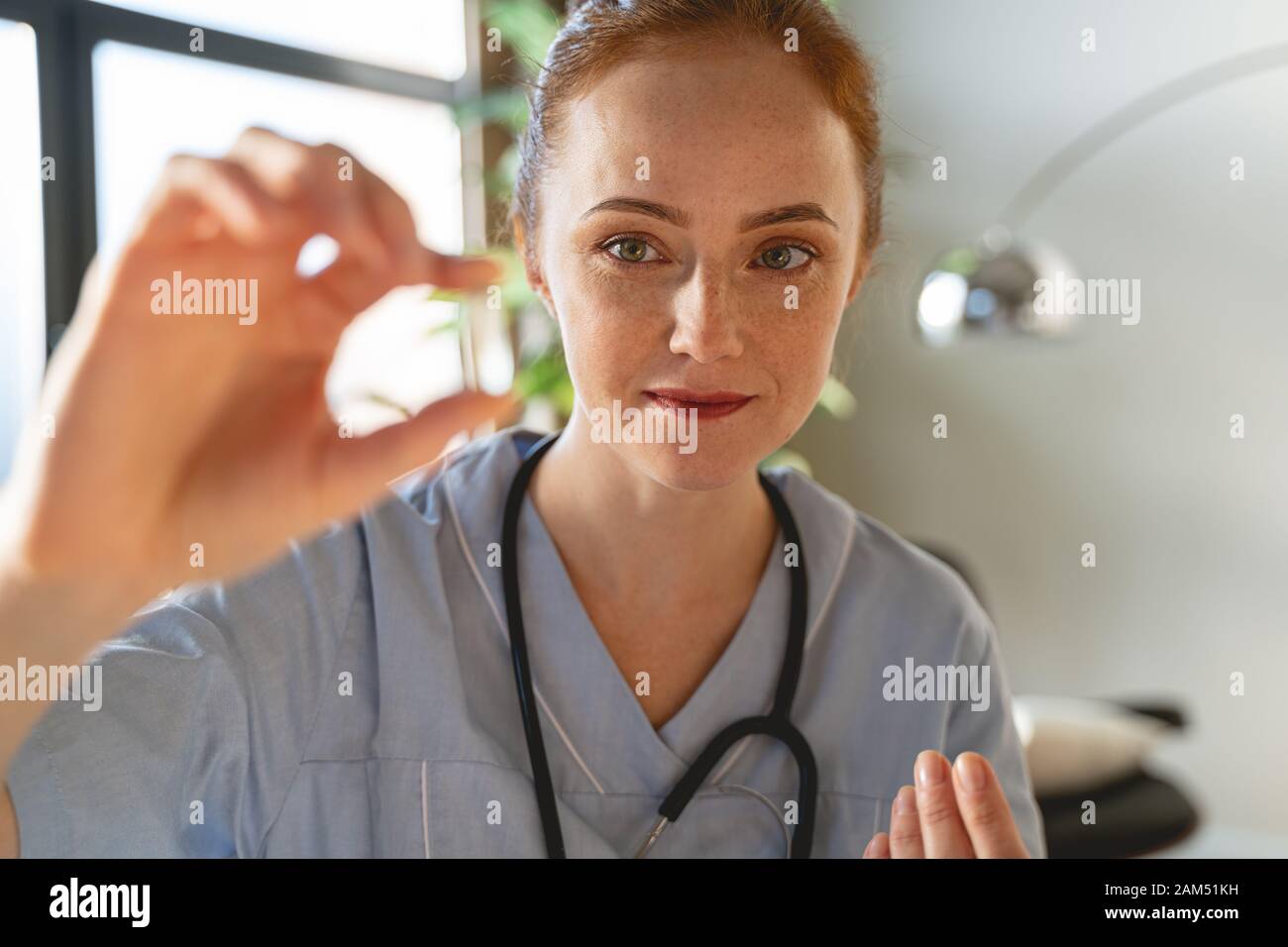 Portrait kind female doctor hi-res stock photography and images - Alamy