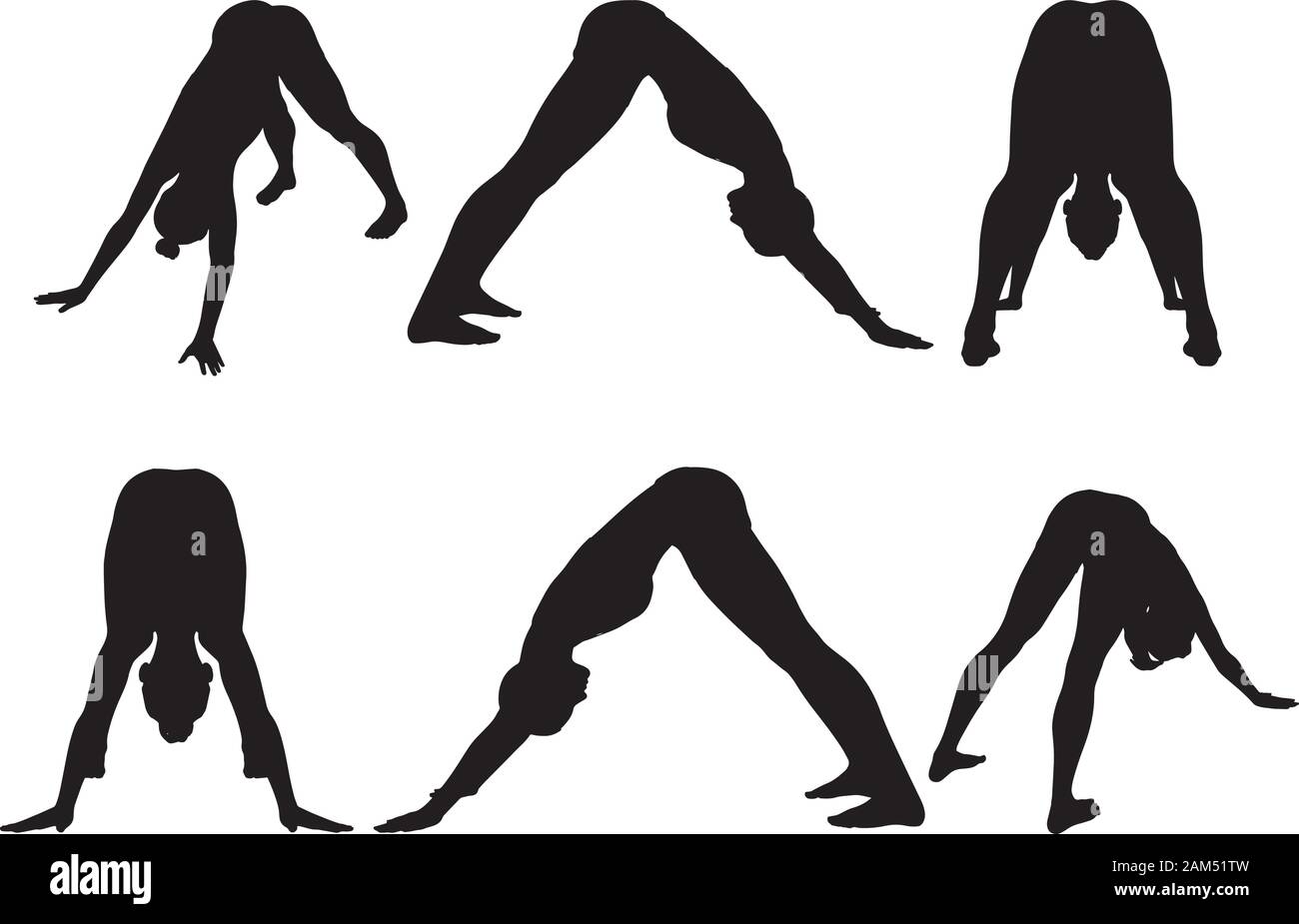 Downward dog pose vector vectors hi-res stock photography and images ...