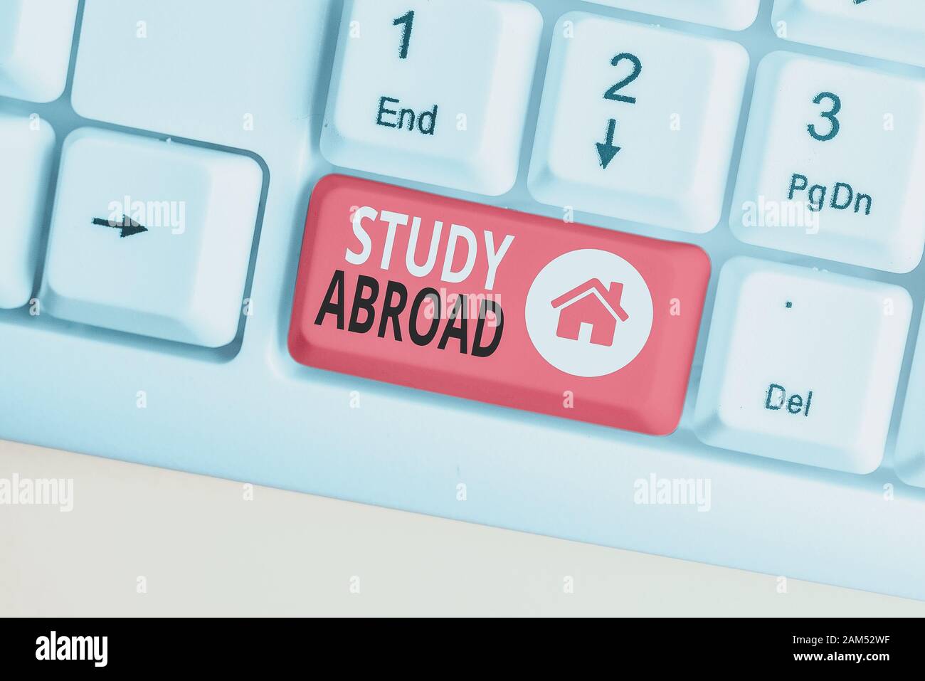 Conceptual hand writing showing Study Abroad. Concept meaning live in a ...