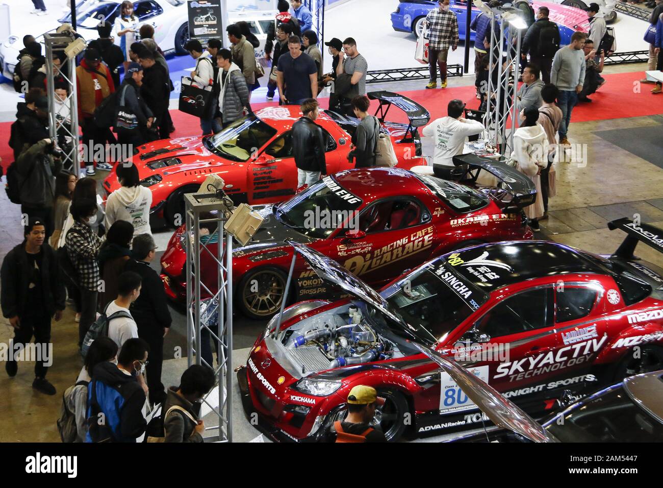 Chiba, Japan. 11th Jan, 2020. Visitors gather during the Tokyo Auto ...