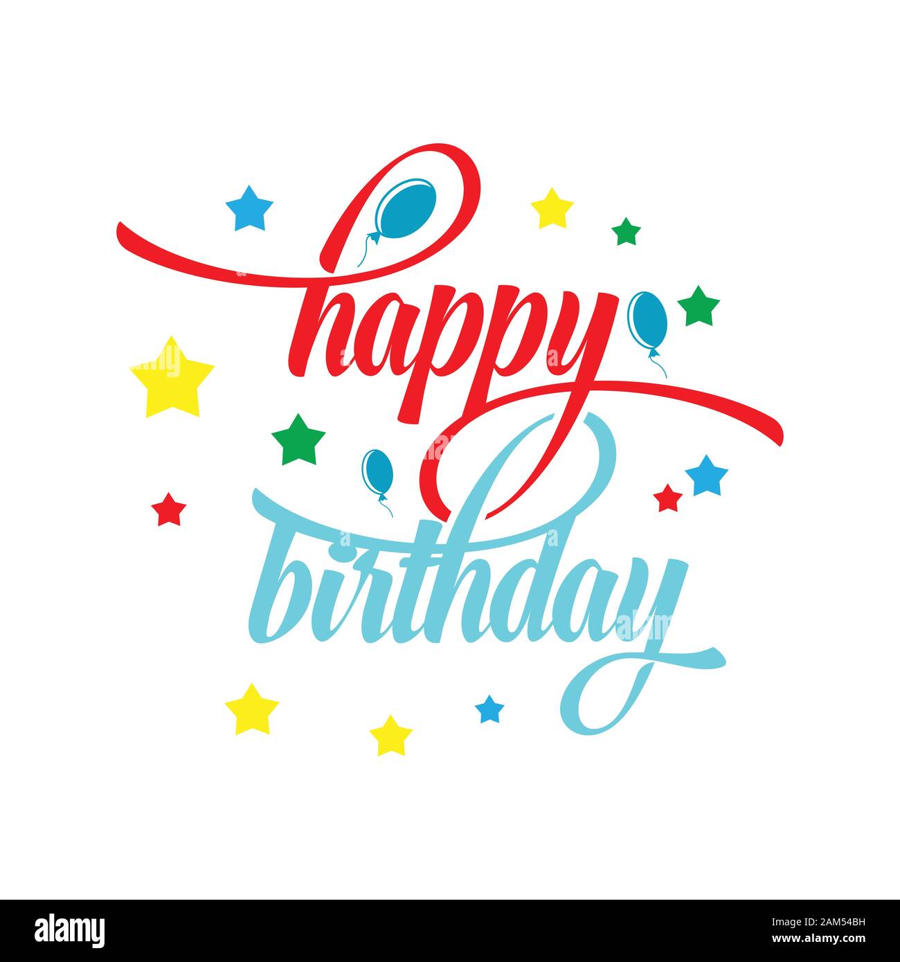 Happy Birthday Logo Vector Template Design Illustration Stock Vector ...