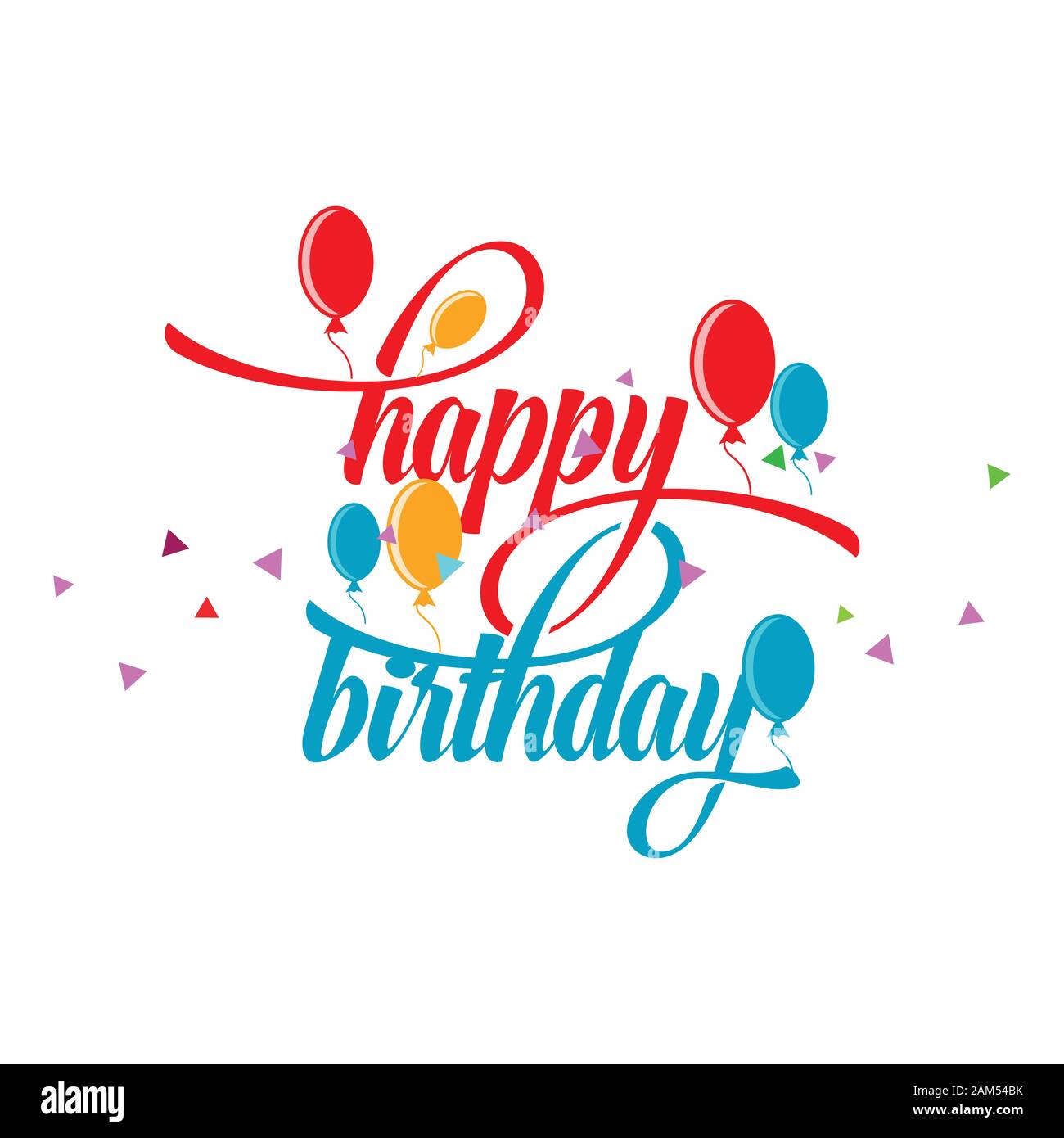 Happy Birthday Logo Vector Template Design Illustration Stock Vector ...
