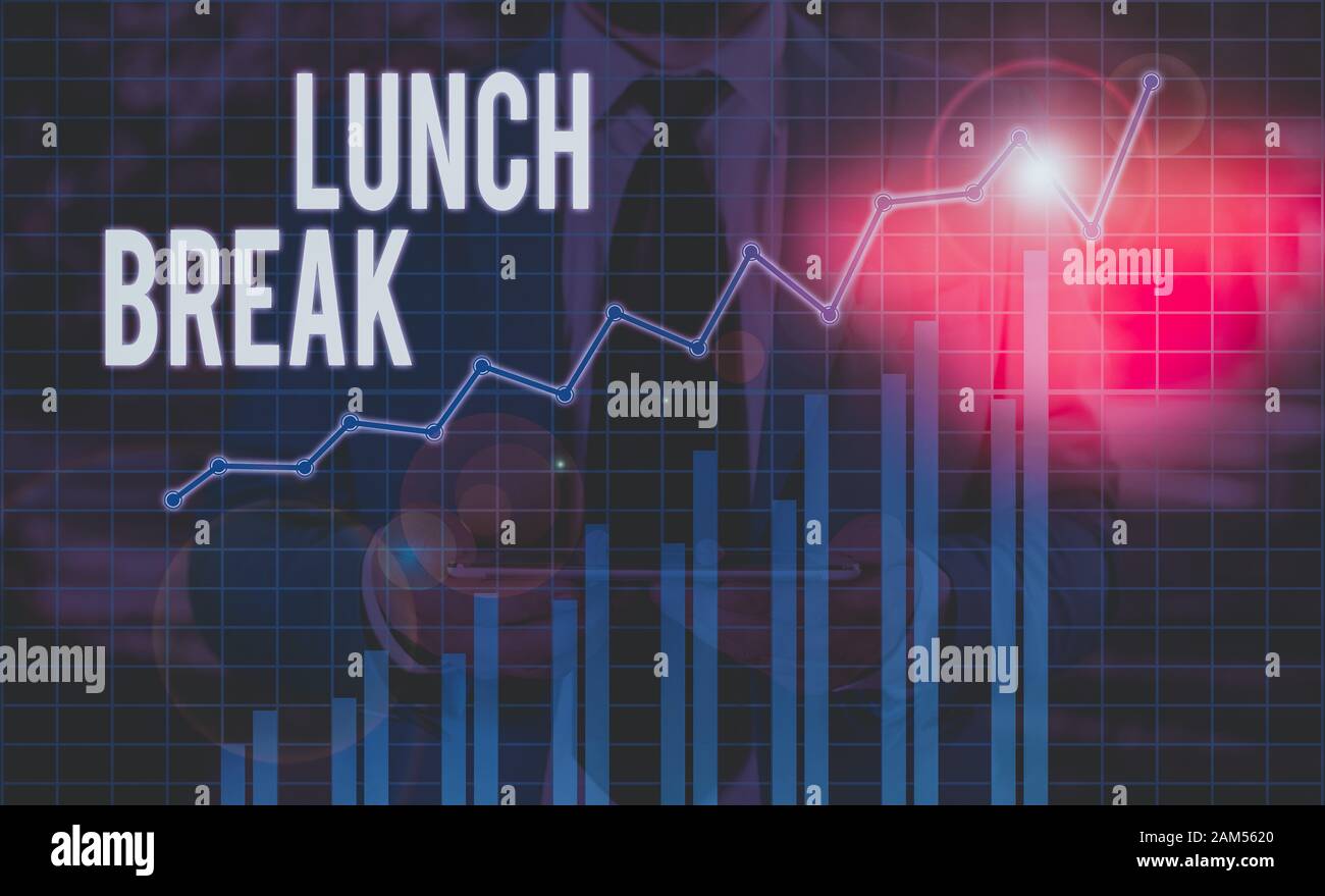 Handwriting text Lunch Break. Conceptual photo time when a ...