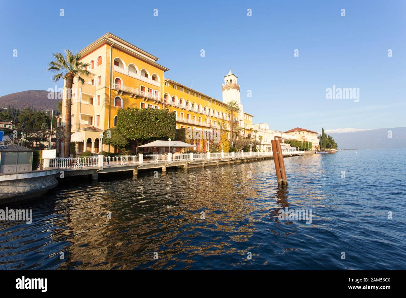 Gardone Riviera, Italy - December 07, 2019: view of Grand Hotel the ...