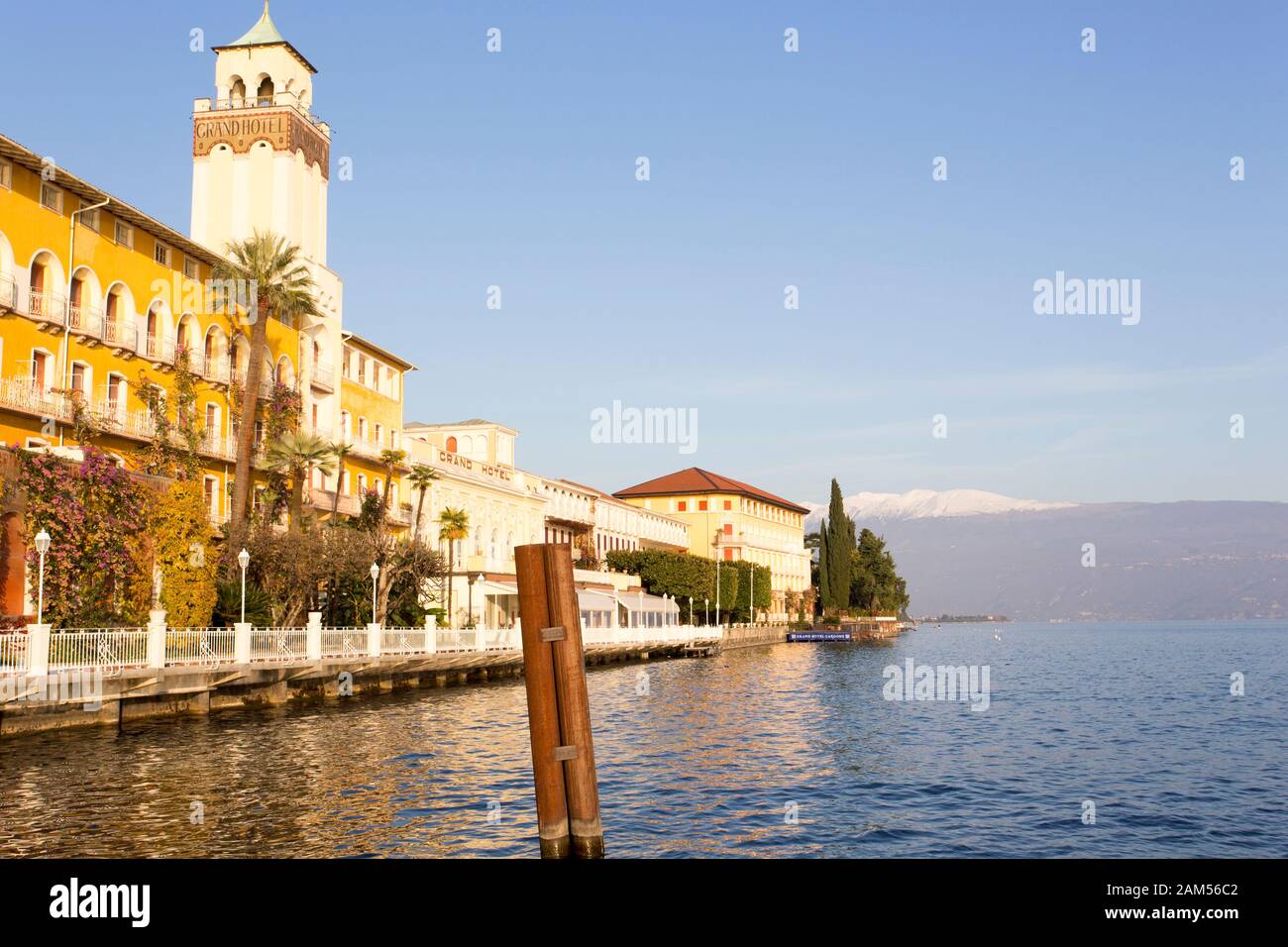 Gardone Riviera, Italy - December 07, 2019: view of Grand Hotel the ...
