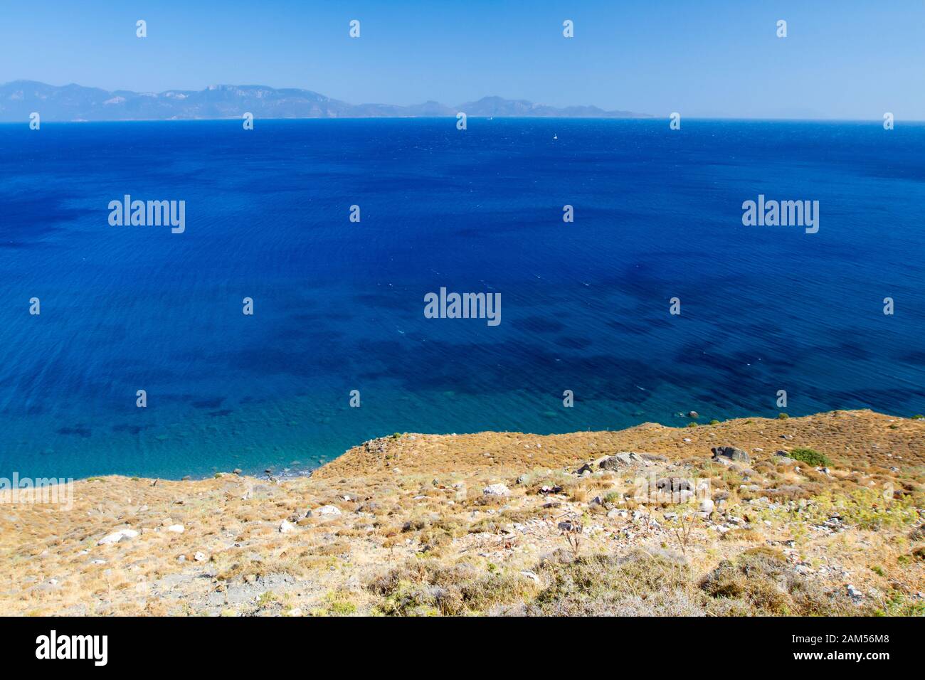 View to the coast in Kos, Greece Stock Photo - Alamy