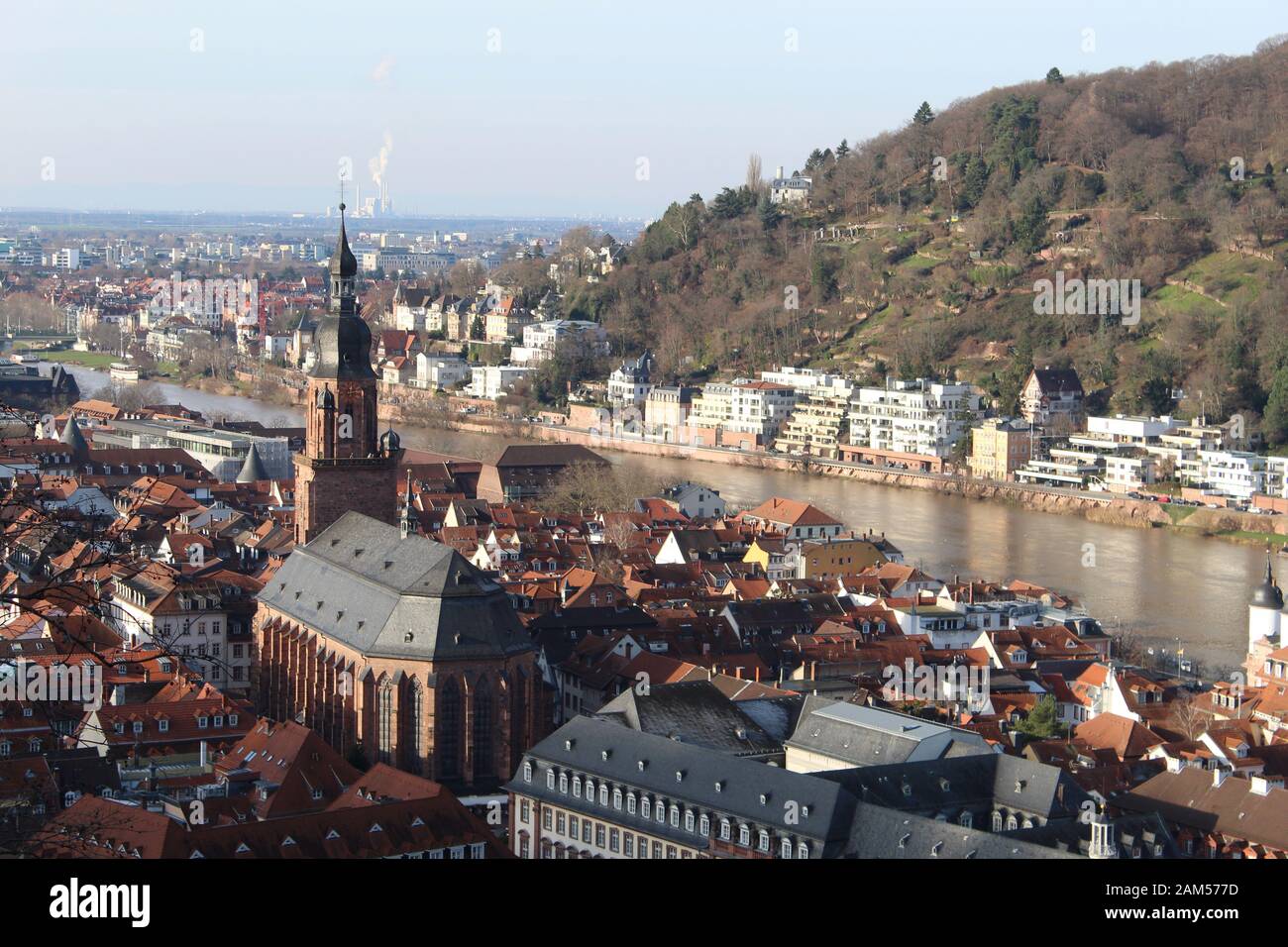 Heidelberg City View from Castle Stock Photo - Alamy