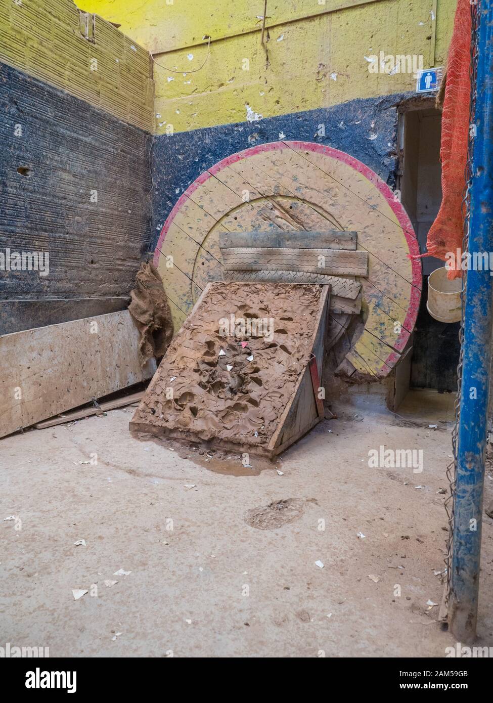 Bogota, Colombia - Septemebr 12, 2019: Colombian tejo game in the local ...