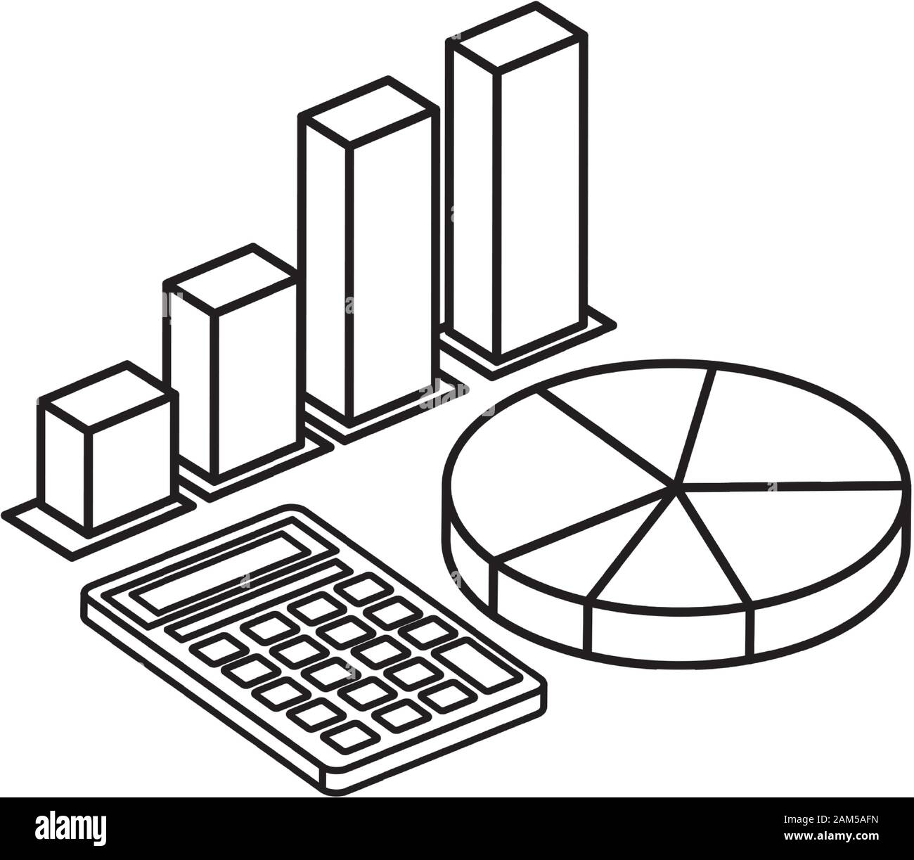 infographics with calculator isolated icon Stock Vector Image & Art - Alamy