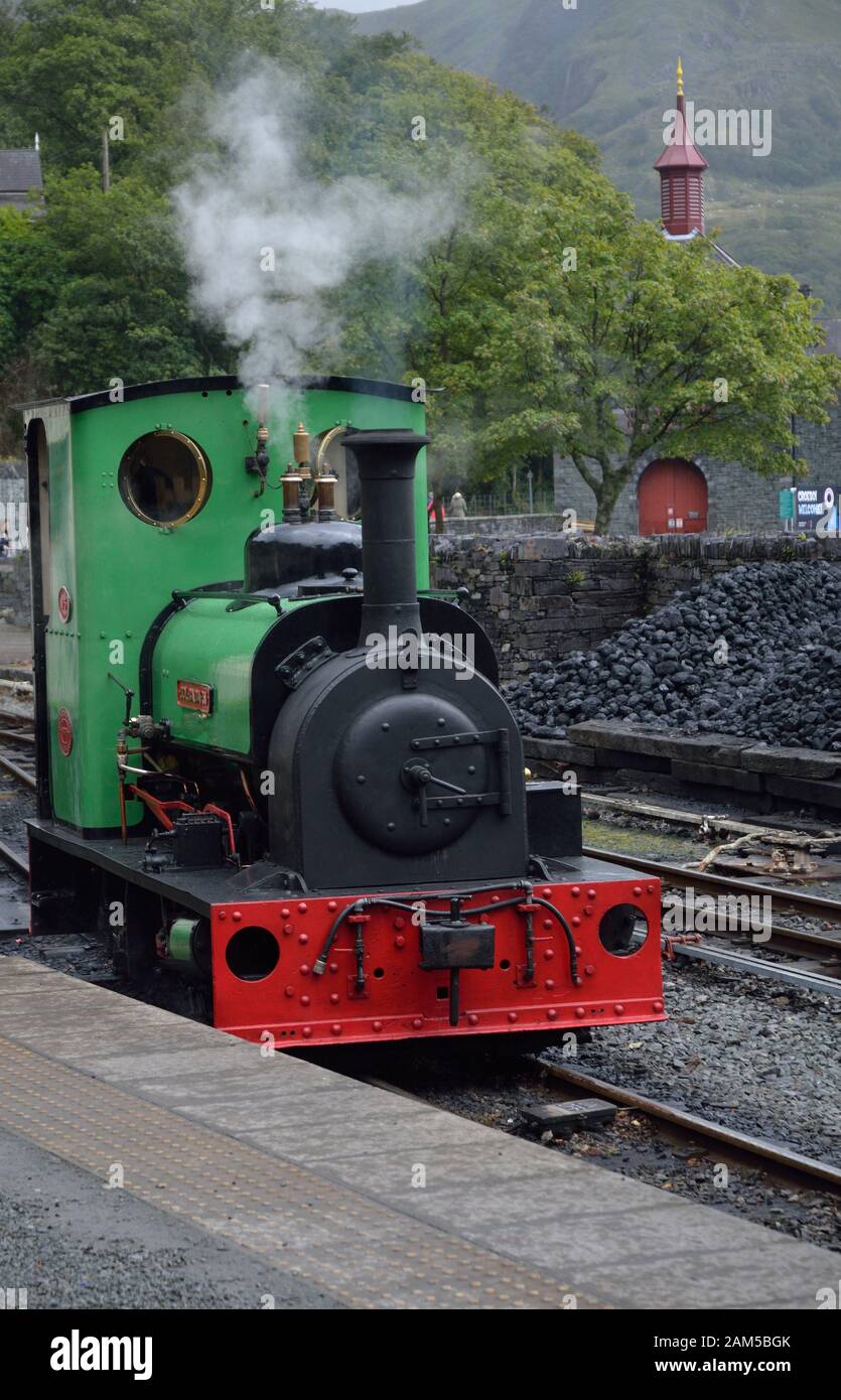 Dolbadarn; small steam engine, built in Leeds by The Hunslet Engine Co ...