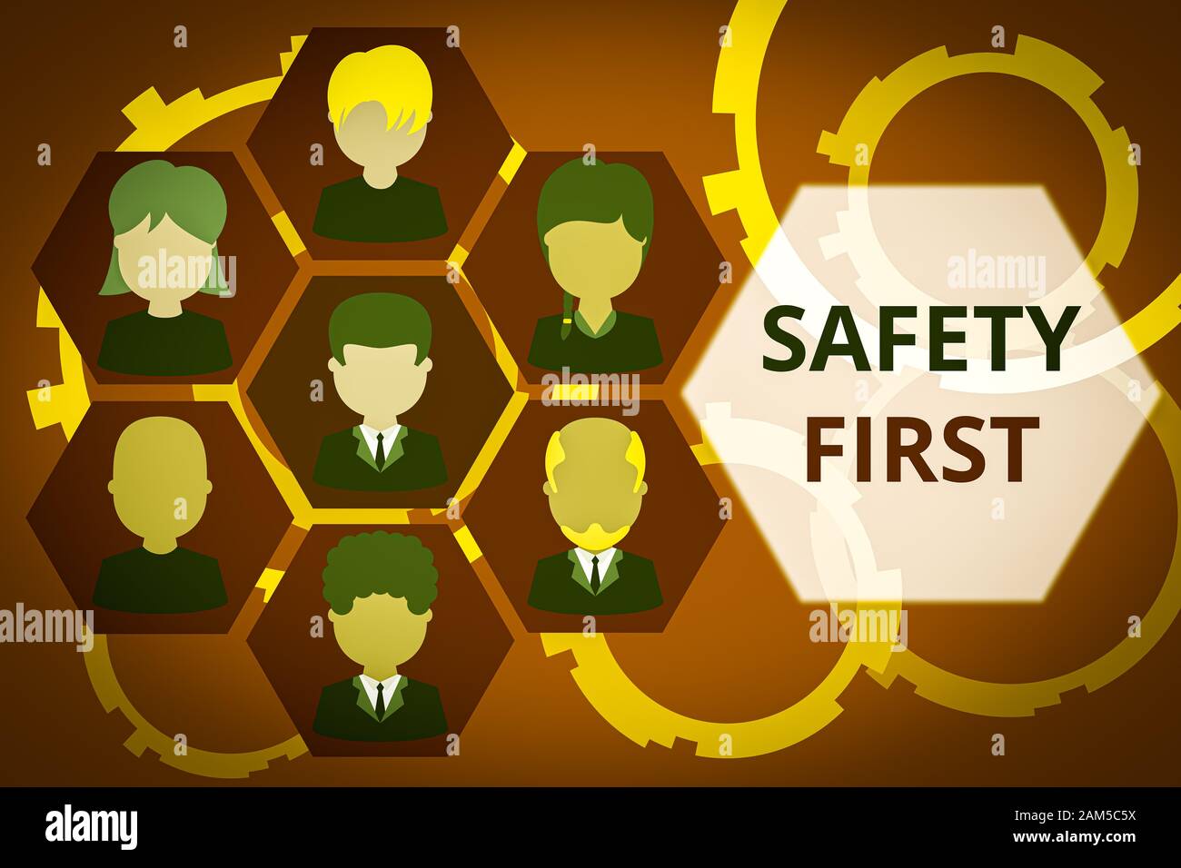 Conceptual hand writing showing Safety First. Concept meaning said to ...