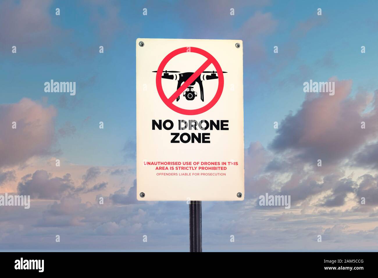 Drone in sky sign at British International Airport flying not allowed ...