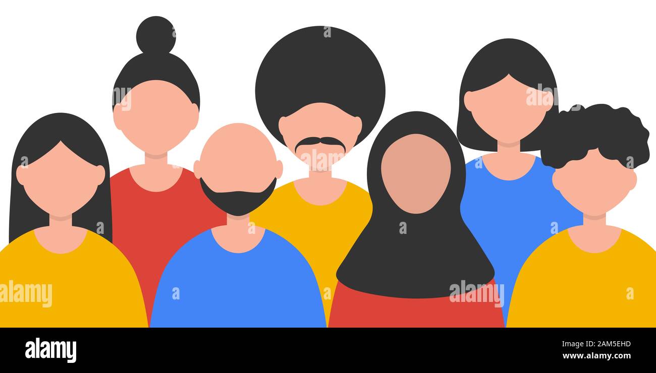 Friendship of the peoples of the world. Men from different countries ...