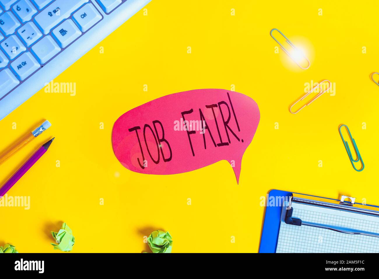 Conceptual hand writing showing Job Fair. Concept meaning event in ...