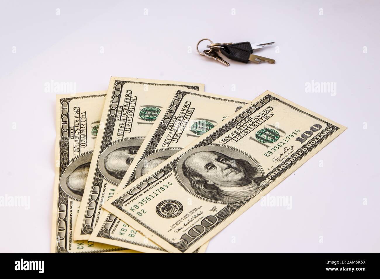 Business under the key, us dollars and keys Stock Photo - Alamy