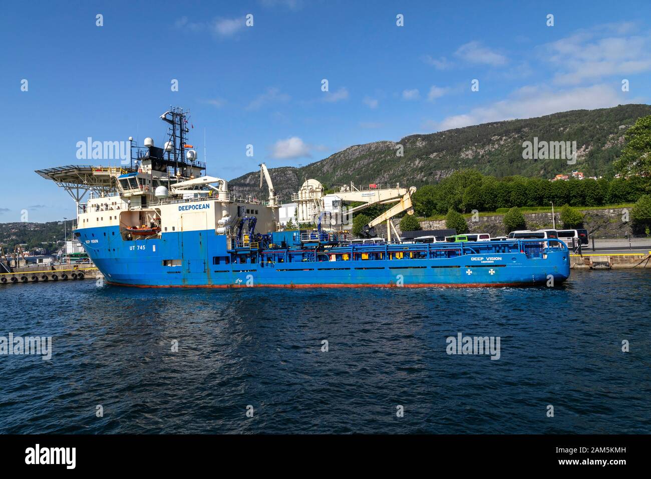 Offshore subsea IMR and survey vessel Deep Vision. Port of Bergen ...