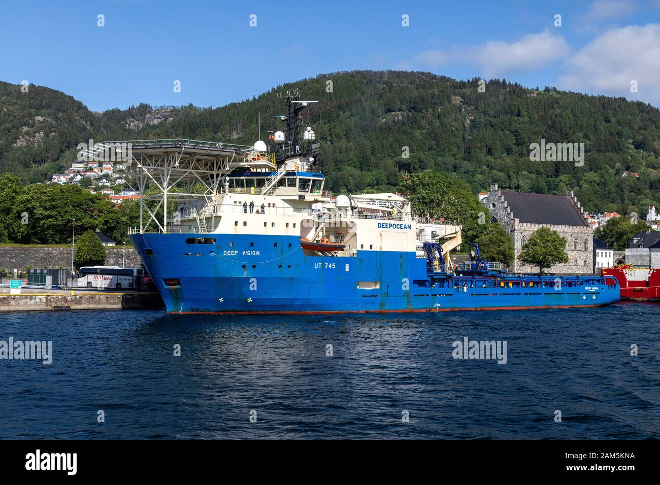 Offshore subsea IMR and survey vessel Deep Vision. Port of Bergen ...
