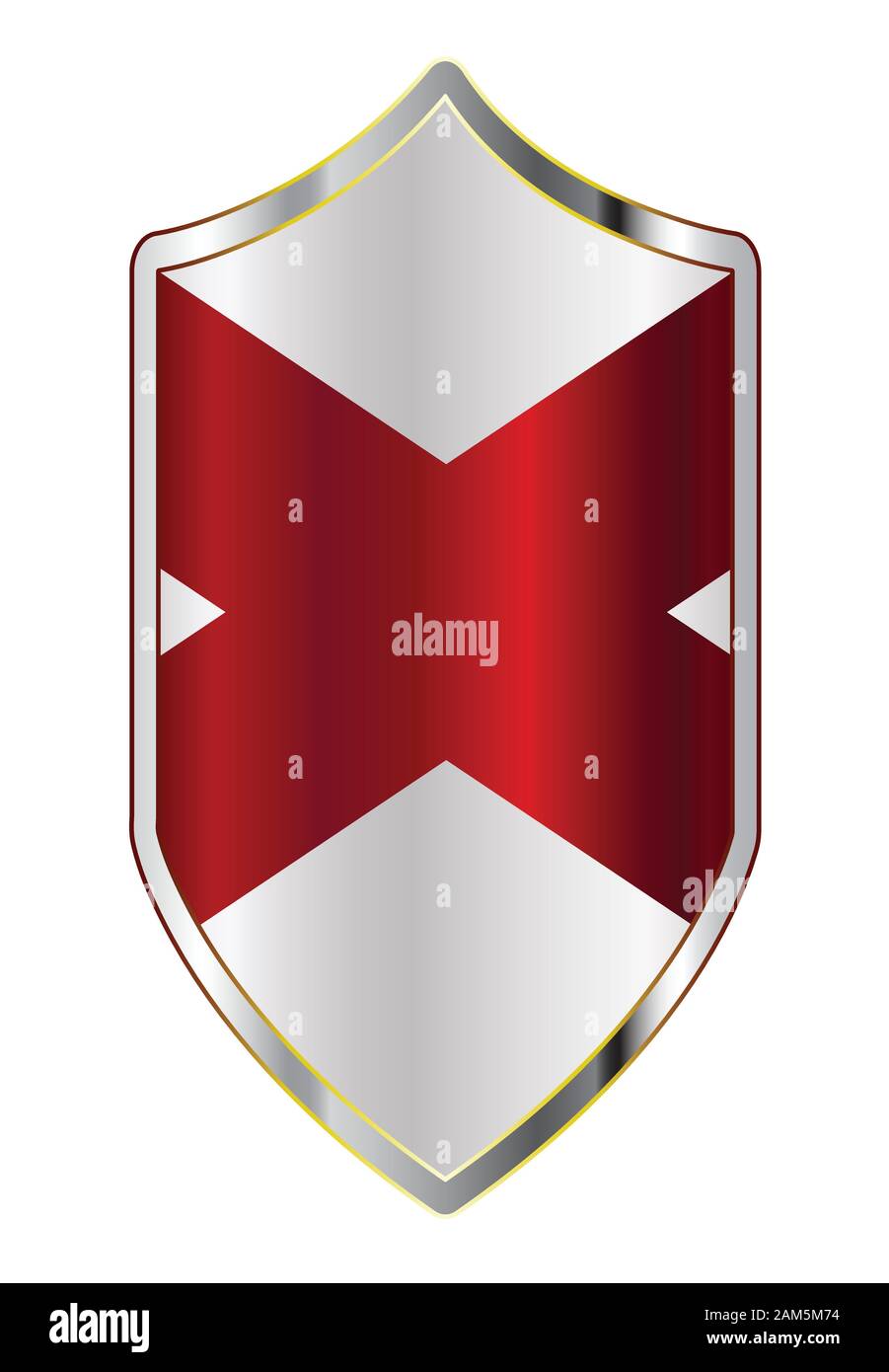 A typical crusader type shield with the state flag of Alabama all ...