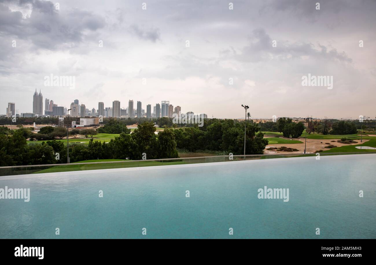 View of Dubai Tecom Area high rise buildings Stock Photo - Alamy