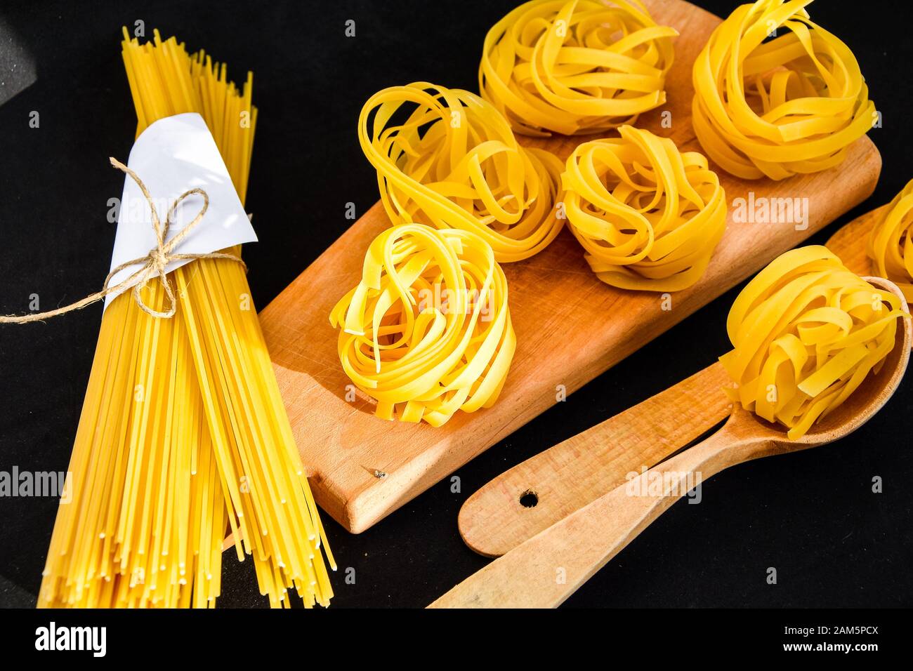 Ball dry tagliatelle noodles hi-res stock photography and images - Alamy