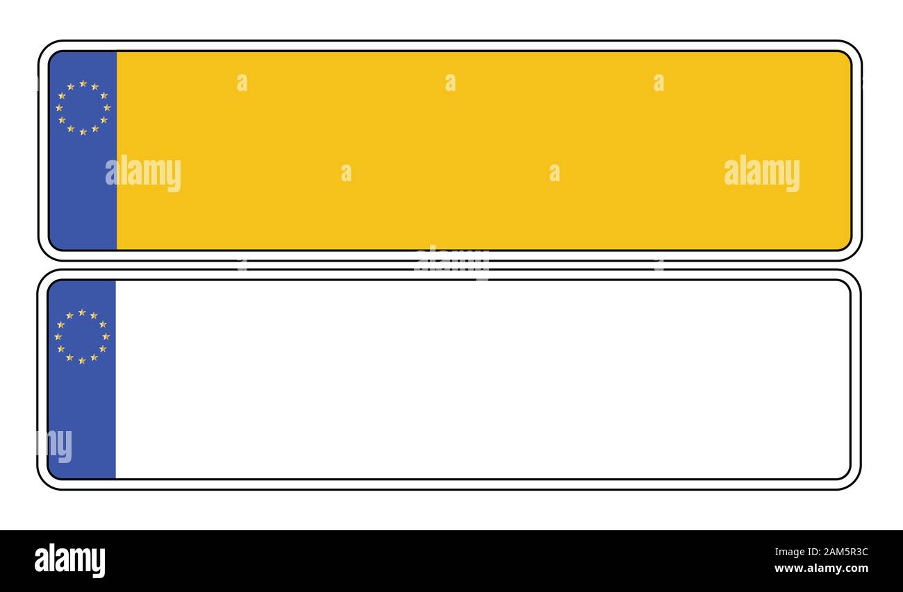 Eu number plate Stock Vector Images - Alamy