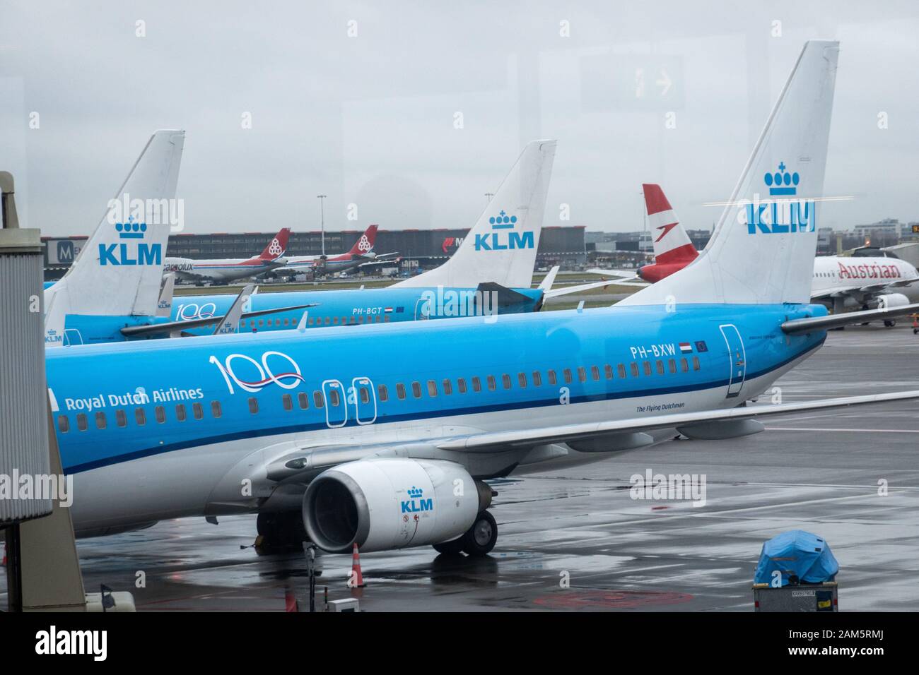 KLM Aircraft at Amsterdam Schiphol Airport Stock Photo - Alamy