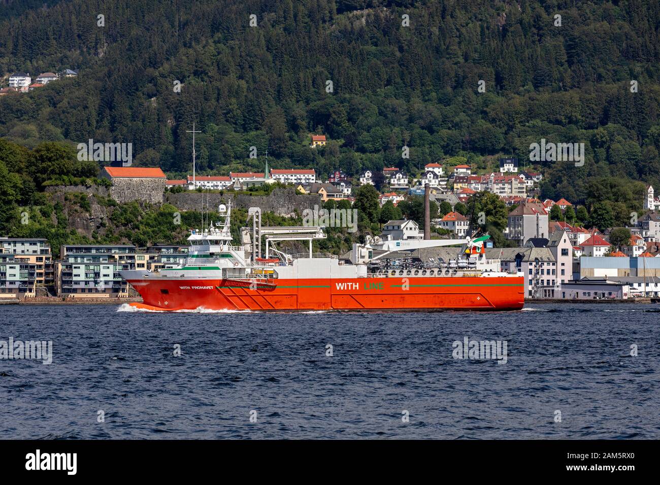 Reefer vessel With Frohavet in Puddefjorden, in the port of Bergen ...