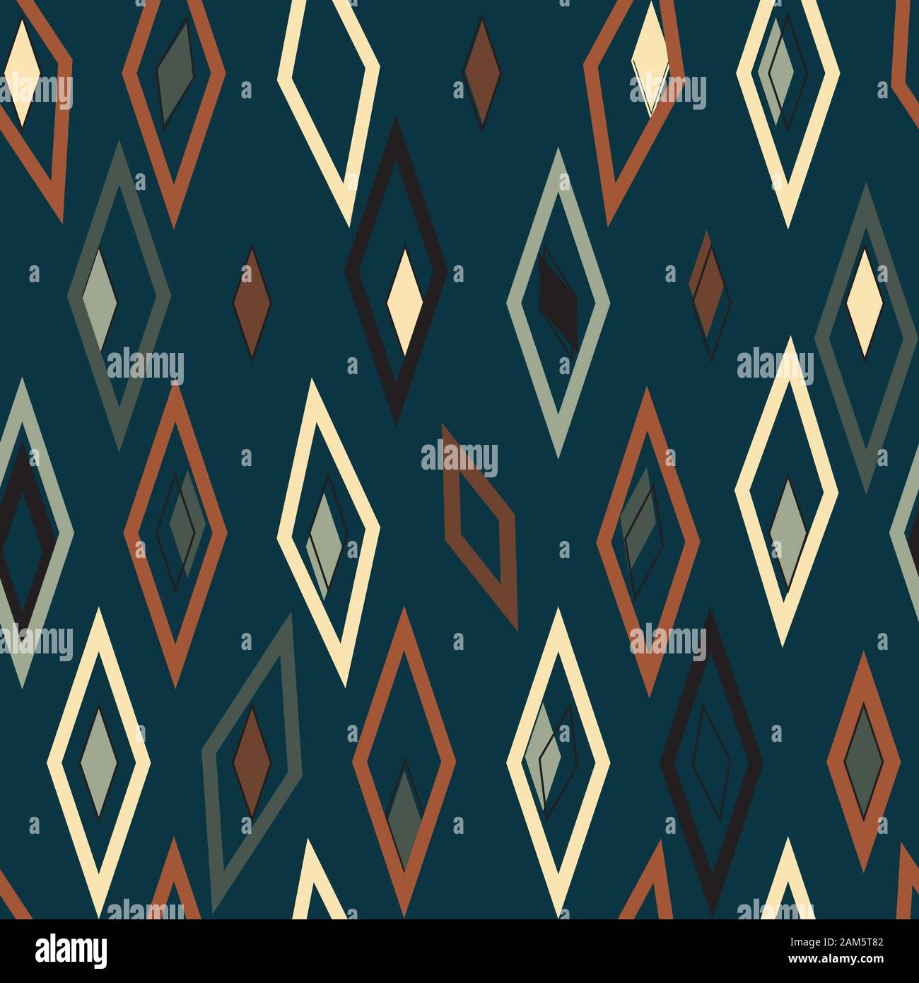 Shaken Not Stirred wonky diamonds on a dark blue background seamless ...