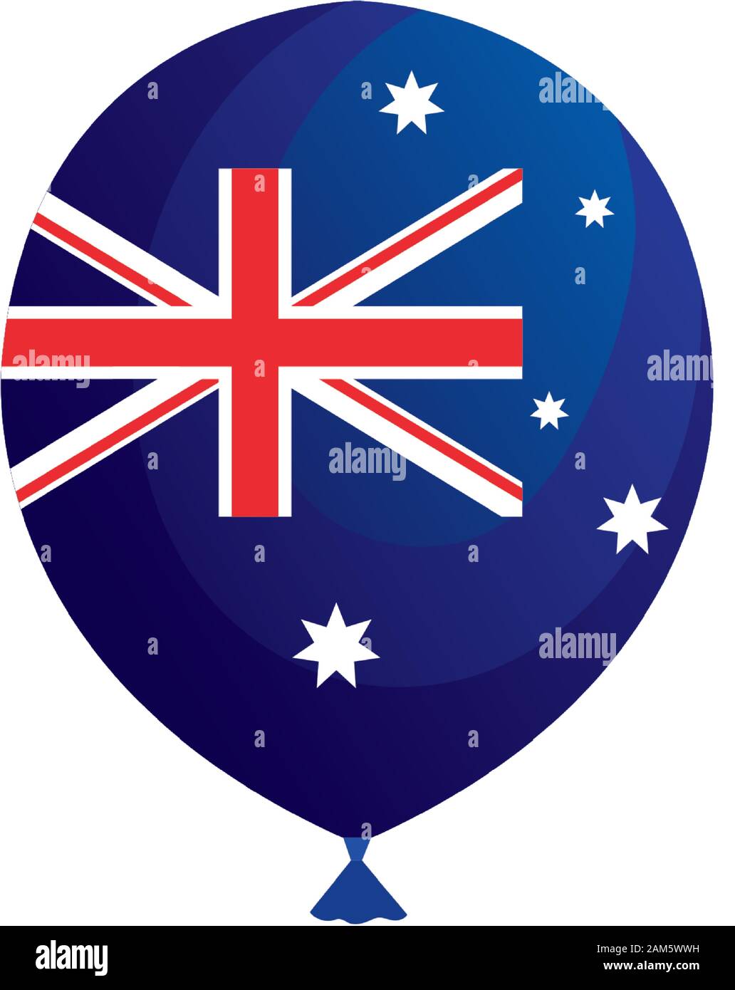 balloon helium with flag australia isolated icon Stock Vector Image ...