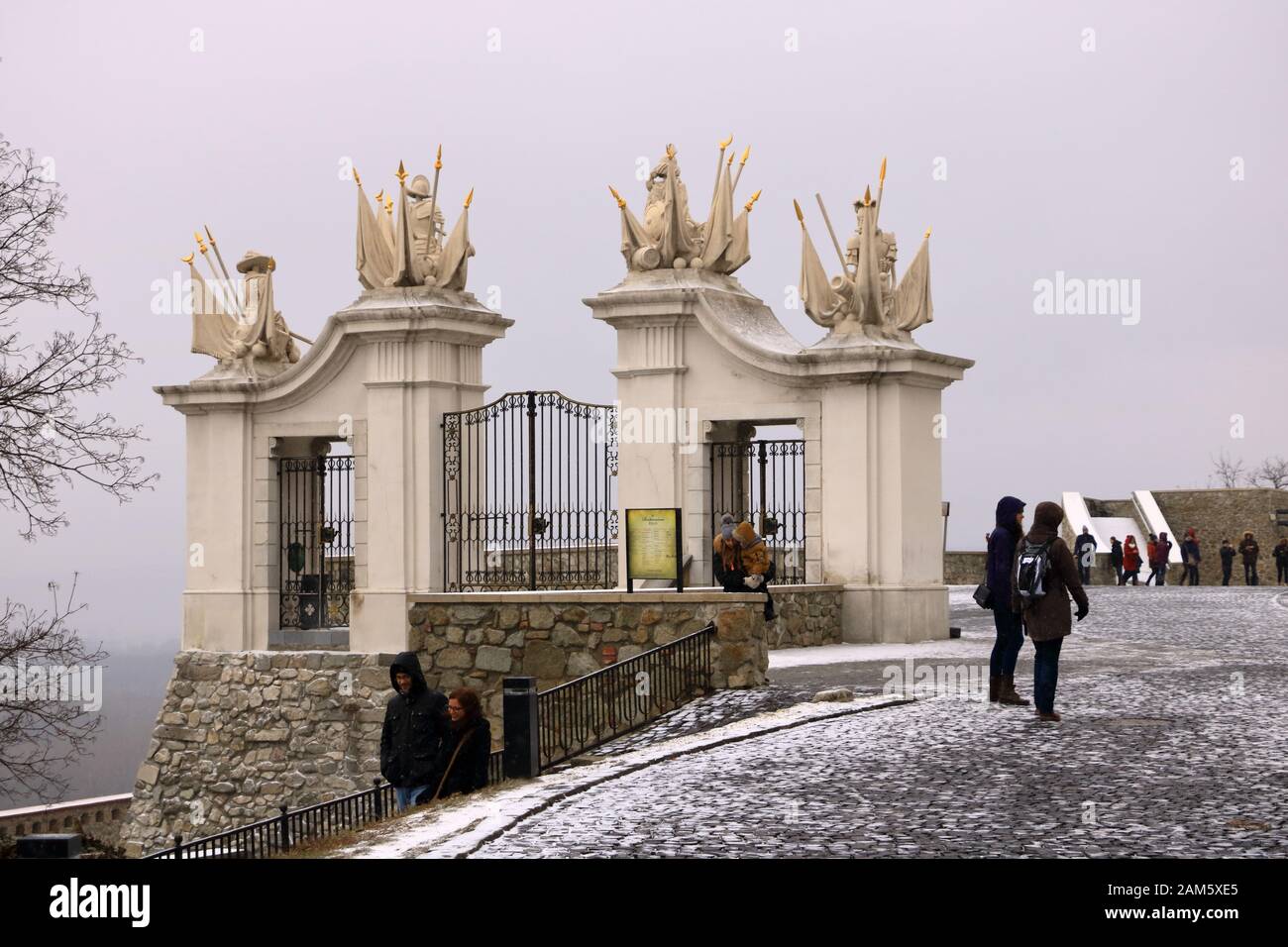 January 26 2019 - Bratislava, Slovakia: Castle in winter Stock Photo ...