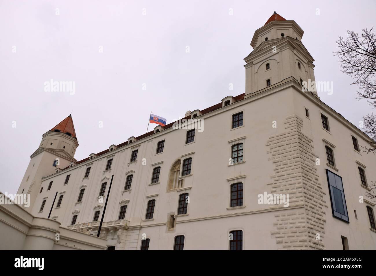 January 26 2019 - Bratislava, Slovakia: Castle in winter Stock Photo ...