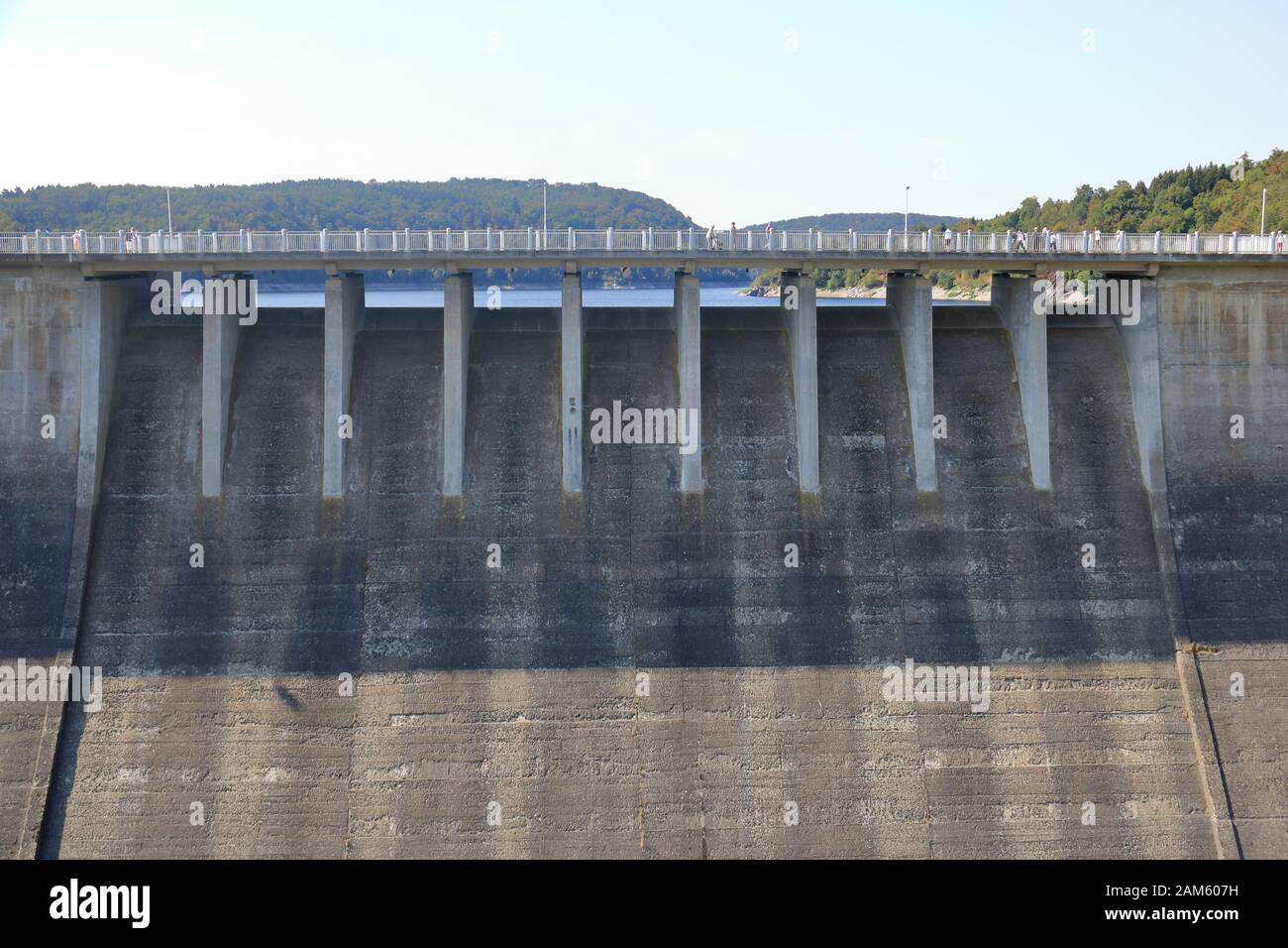 August 07 2018 - Stolberg, Germany: Rappbode dam and reservoir in ...