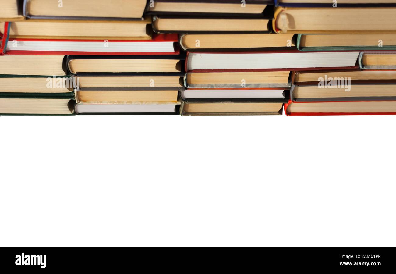 stack of book, isolated on white background, education concept, back to ...