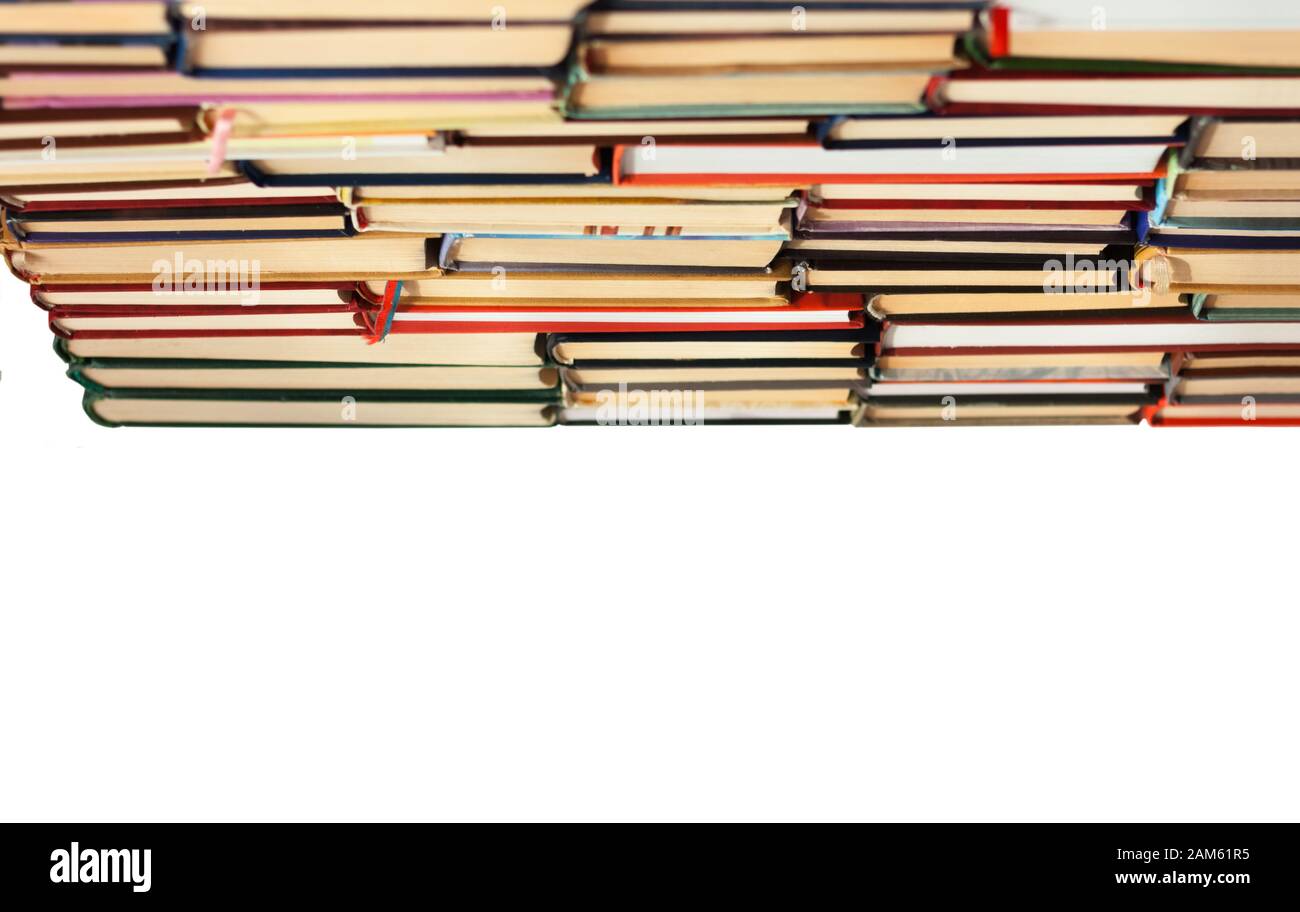 stack of book, isolated on white background, education concept, back to ...