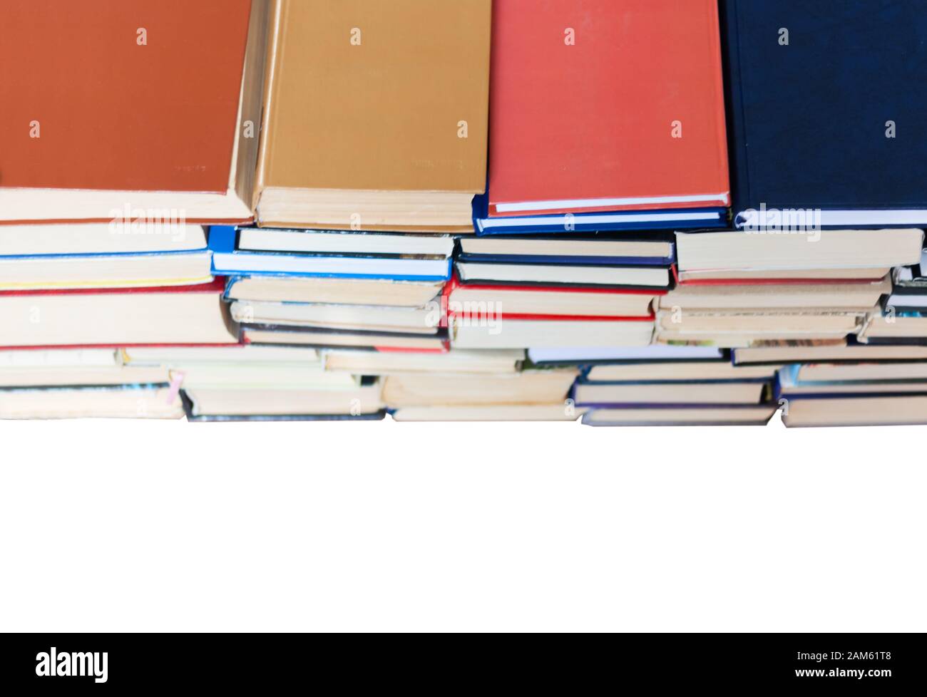 stack of book, isolated on white background, education concept, back to ...