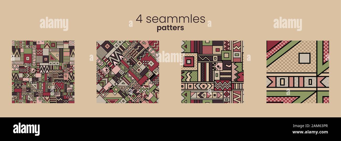 Seamless vector geometry patterns Stock Vector Image & Art - Alamy