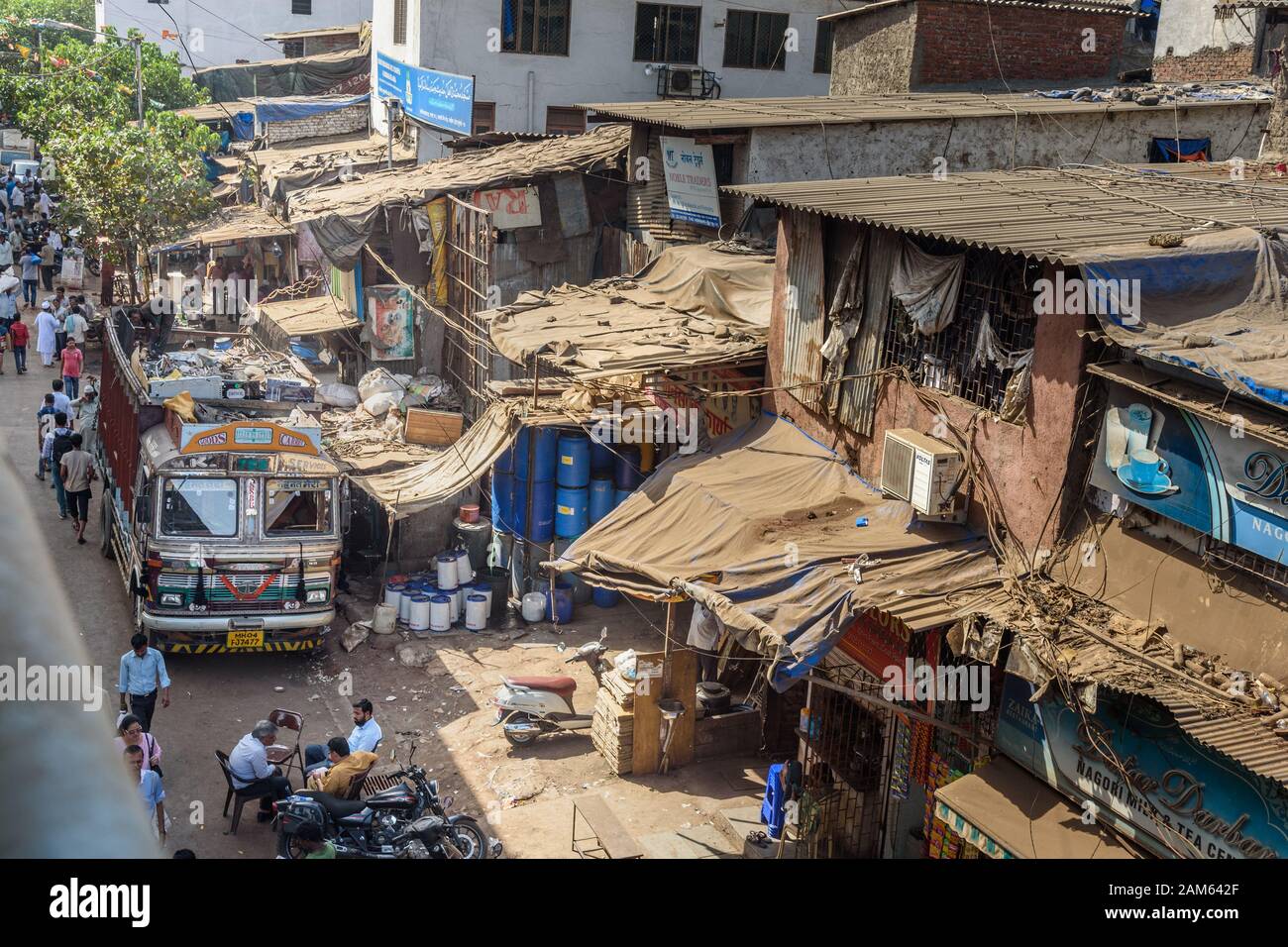 On the street in Dharavi Slum at Mumbai. India Stock Photo - Alamy